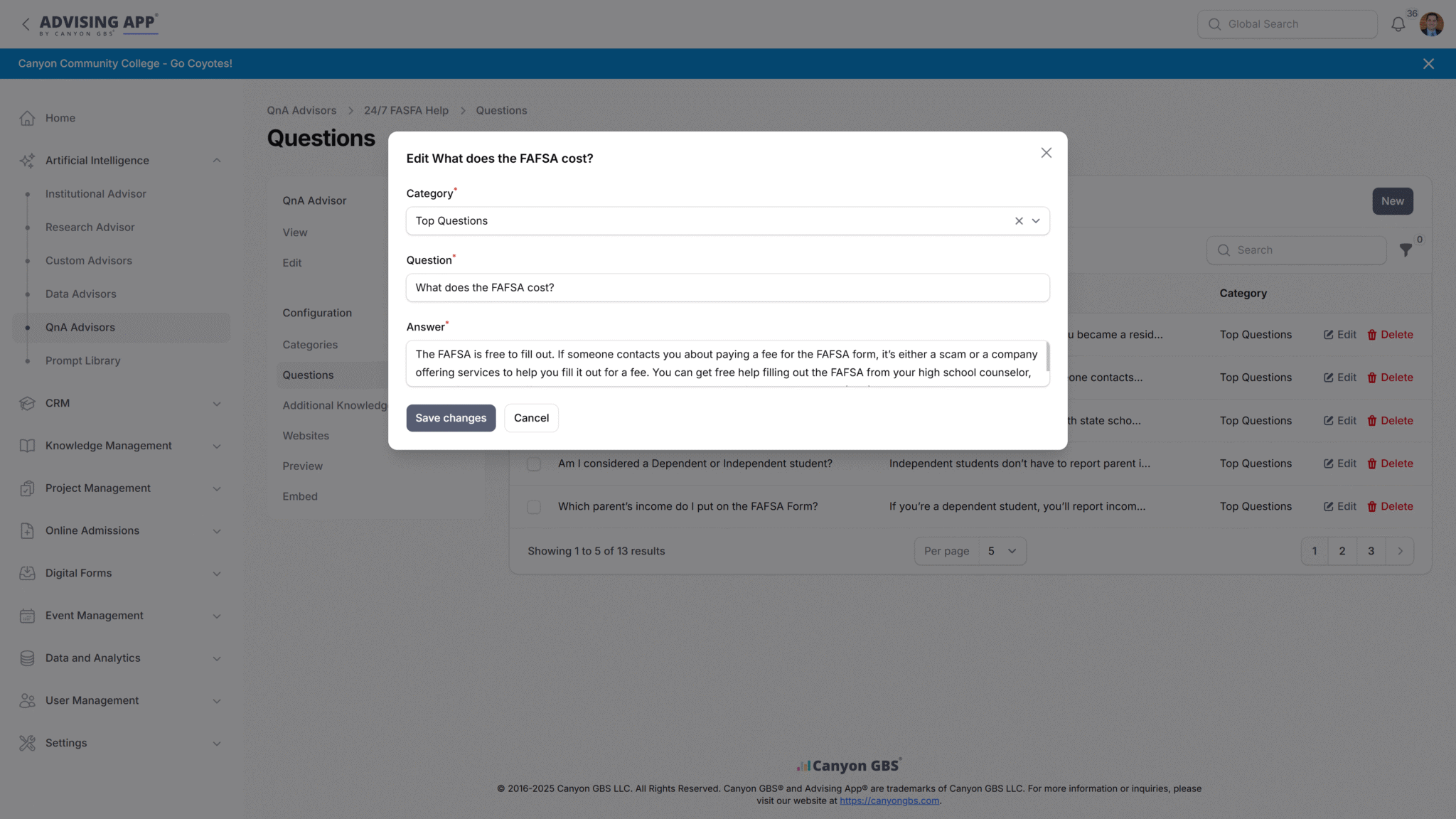 Advising App is the Most Powerful CRM for Student Engagement | Canyon GBS